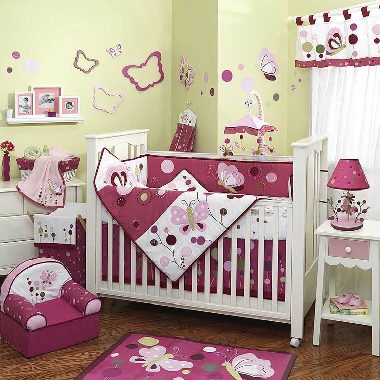 Raspberry Swirl Crib Bedding Collection by Lambs & Ivy FREE SHIPPING