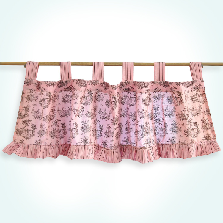 Sleeping Partners Tadpoles Toile Pink Window Valance FREE SHIPPING