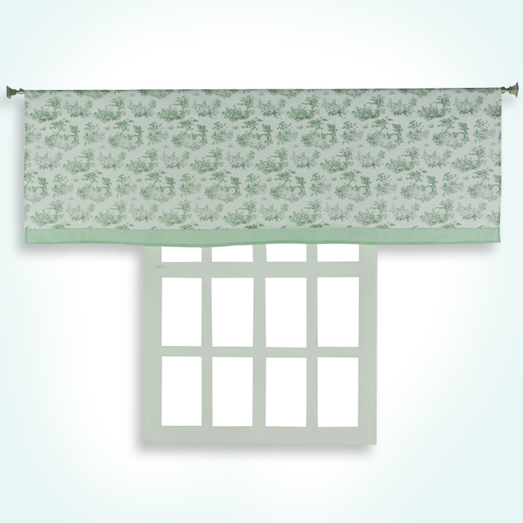 Sleeping Partners Tadpoles Toile Sage Window Valance FREE SHIPPING