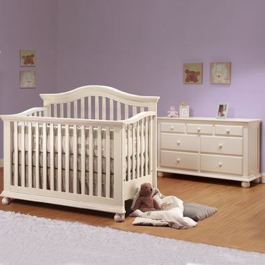 Sorelle 2 Piece Nursery Set - Vista 4 in 1 Pine Convertible Crib and ...