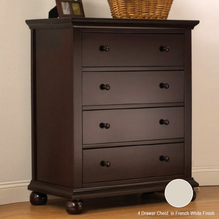 Sorelle 4 Drawer Chest in French White FREE SHIPPING - $399.00