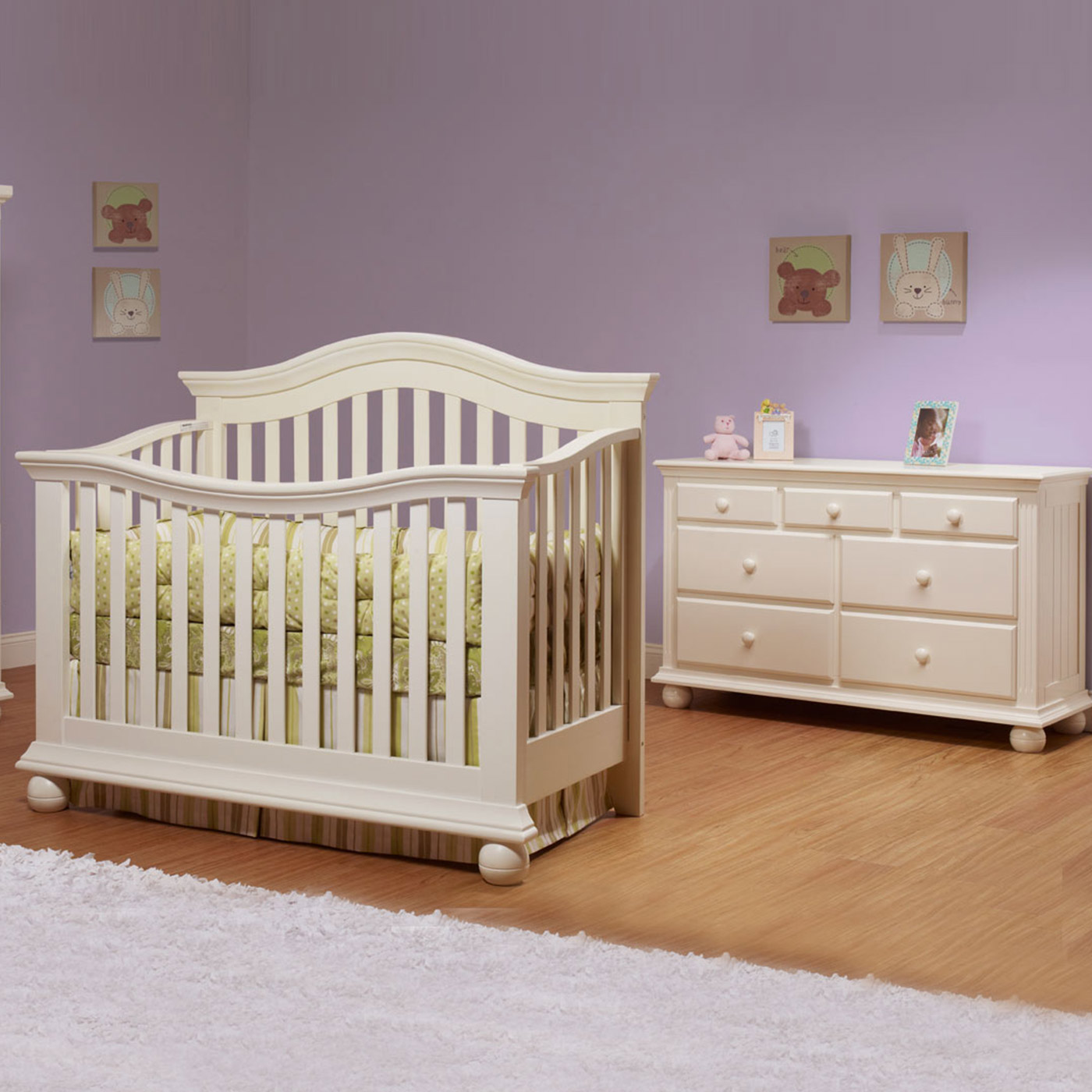 Sorelle Vista 2 Piece Nursery Set - Couture Convertible Crib and Double ...