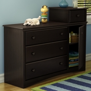 Southshore Angel Baby Crib with Toddler Bed Rail in Espresso FREE SHIPPING