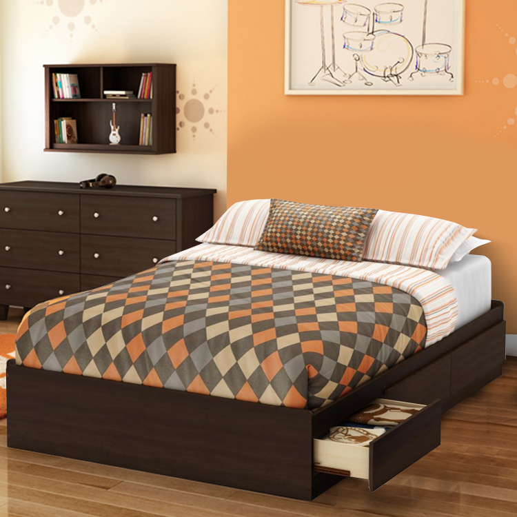 Southshore Clever Room Full Mates Bed in Mocha FREE SHIPPING