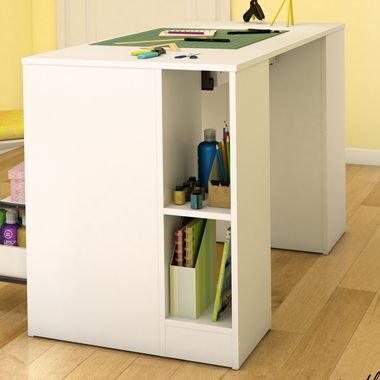 Southshore Crea Craft Table In Pure White FREE SHIPPING - $500.00