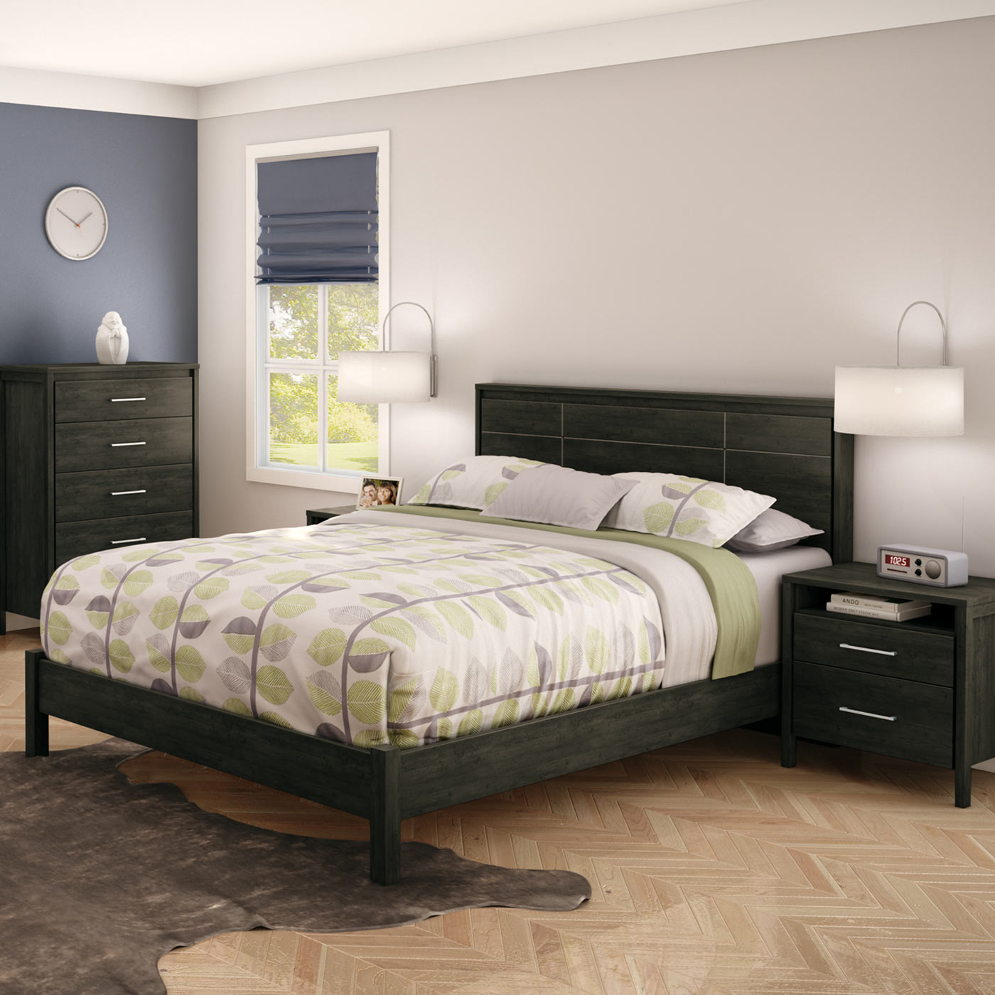 SouthShore Mountain Lodge 4 Piece Bedroom Set - Gravity Queen Platform ...