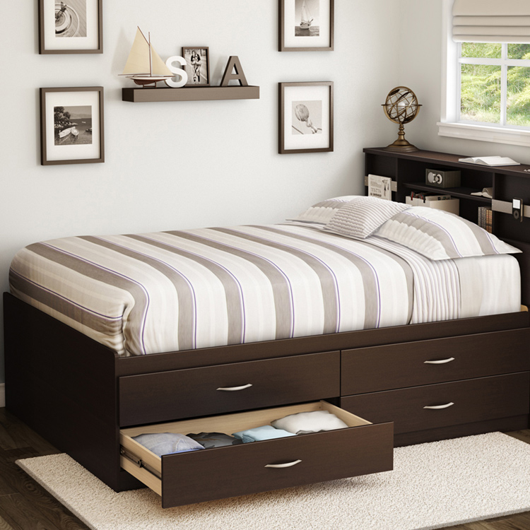 Southshore Step One Full Captains Bed In Chocolate FREE SHIPPING