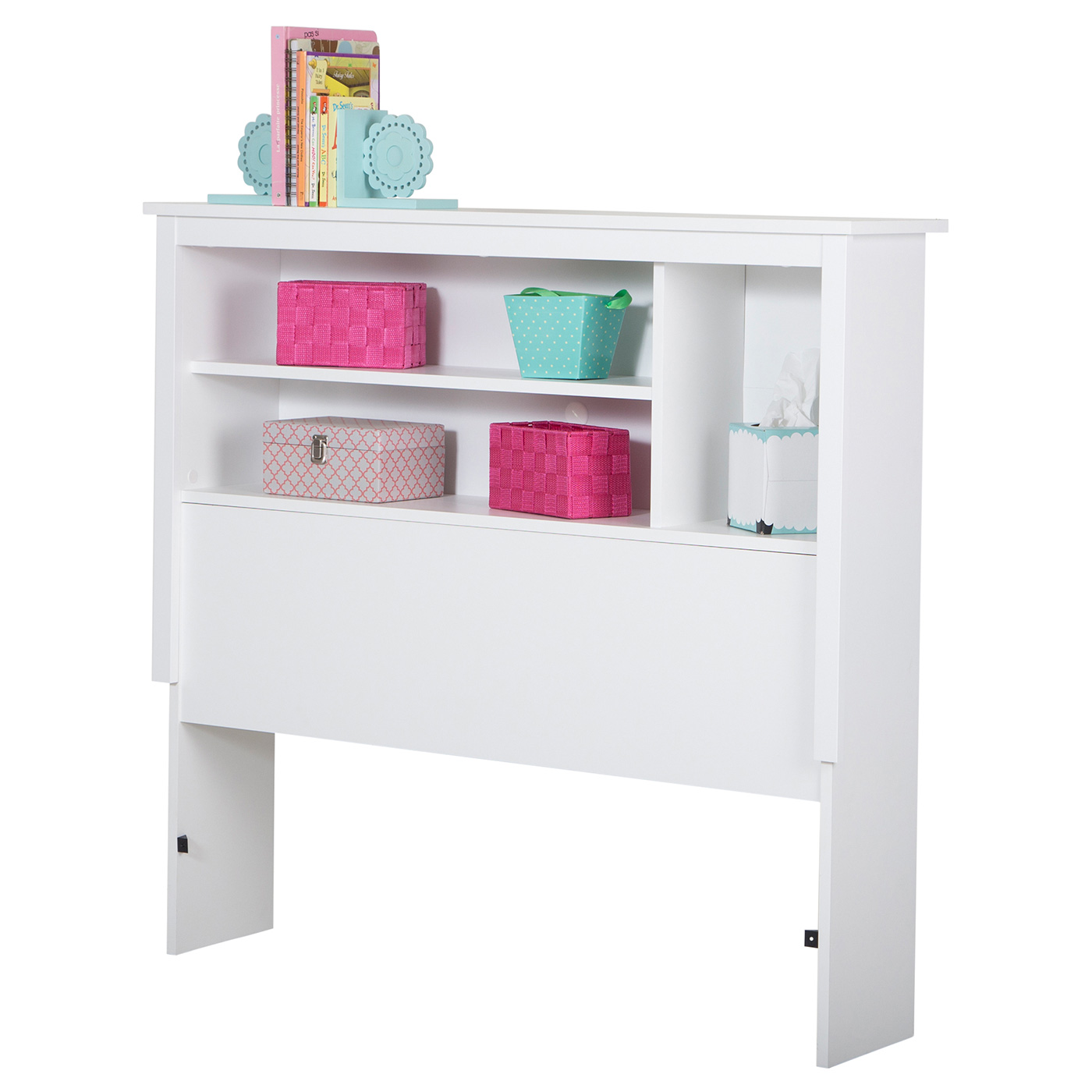 South Shore Vito Bookcase Headboard Pure White Twin