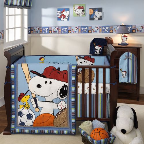 Lambs & Ivy Team Snoopy Baby Crib Bedding FREE SHIPPING