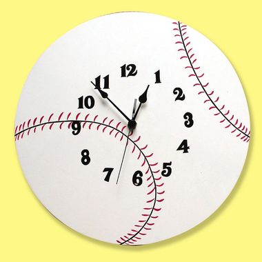 Trend Lab Baseball Wall Clock FREE SHIPPING - $30.08