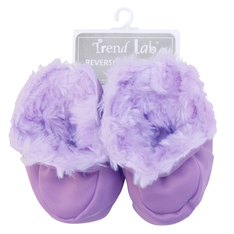 Trend Lab Plum and Lilac Swirl Velour and Matte Satin Baby Booties FREE ...