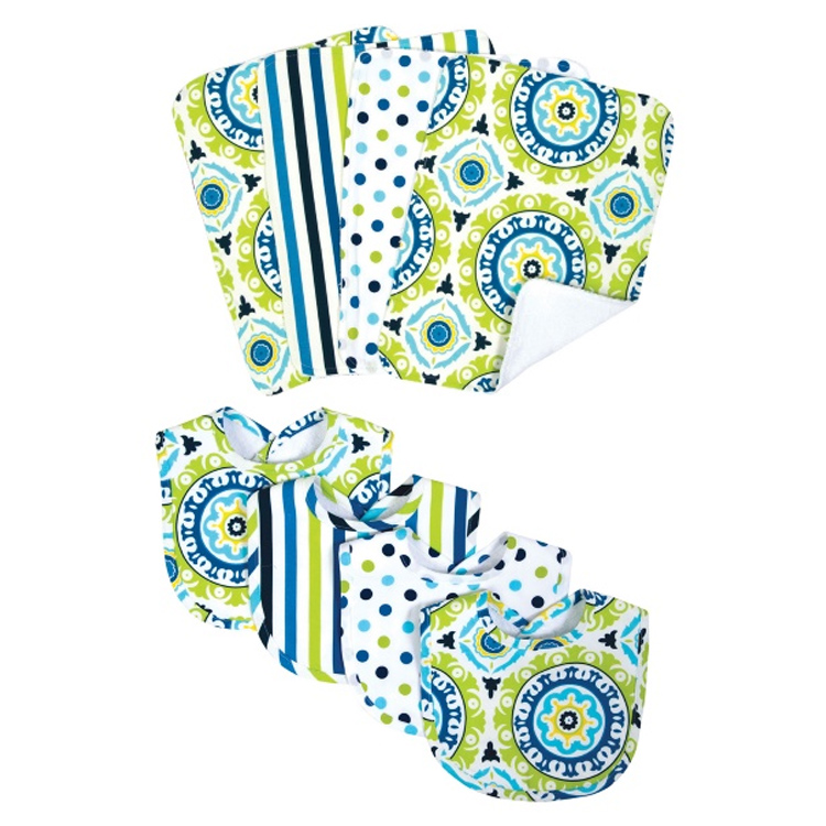 Trend Lab Waverly Solar Flair Bouquet Bib and Burp Cloth 8 Piece Set ...