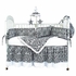 Versailles Black Crib Bedding Collection FREE SHIPPING