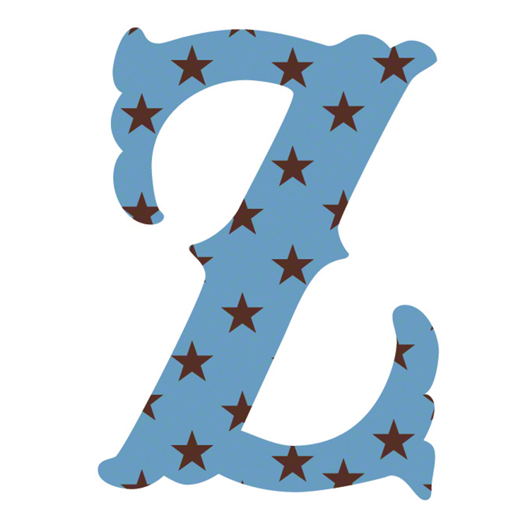 Wall Candy Arts Blue Stars Luv Letter Z Wall Decal FREE SHIPPING