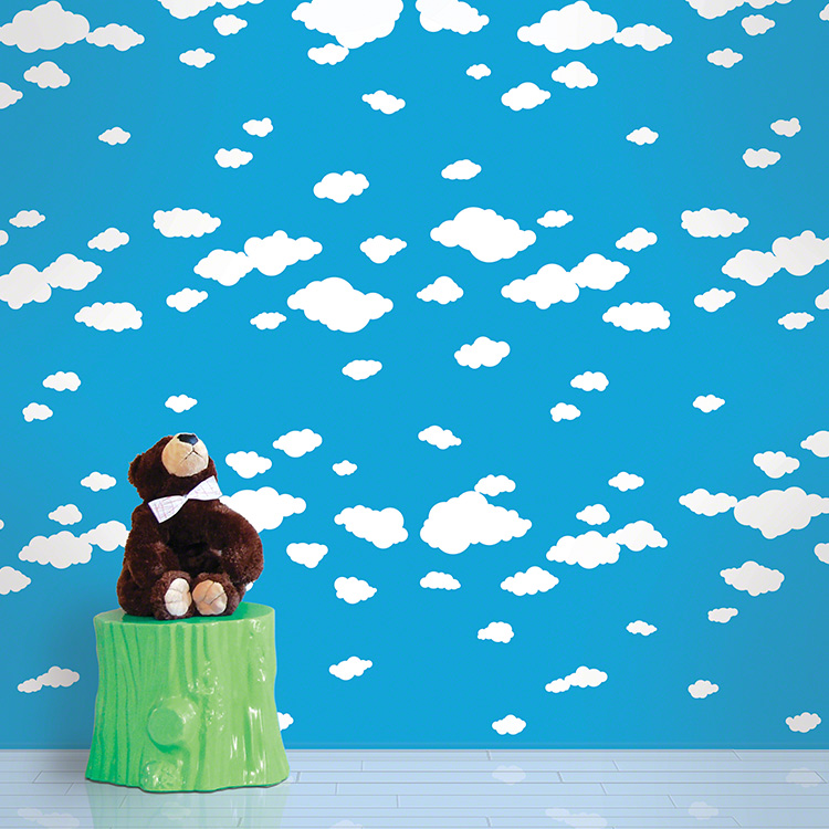 Wall Candy Arts Summer Clouds Removable Wallpaper FREE SHIPPING