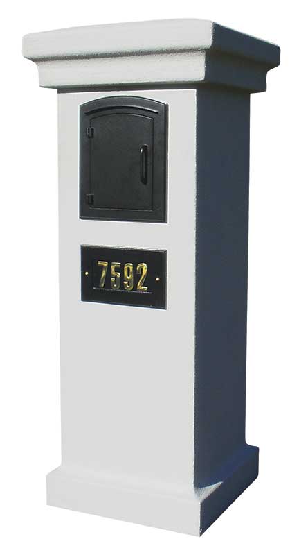 Manchester Non-Locking Column Mailbox w/ Painted Stucco Column