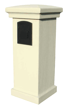 Manchester Locking Column Mailbox w/ Painted Stucco Column