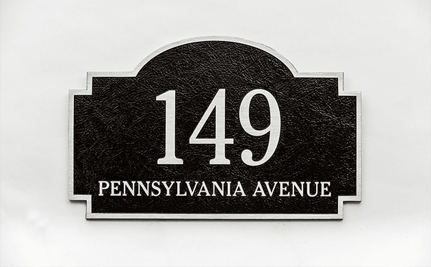 Custom Contour Cast Aluminum Home Address Plaque