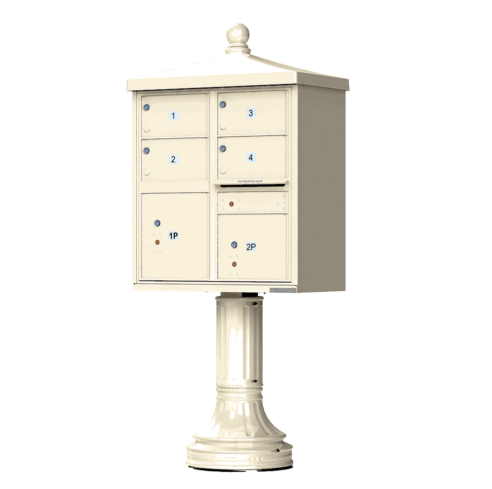 Decorative 4 Door Cluster Mailbox Traditional Trim