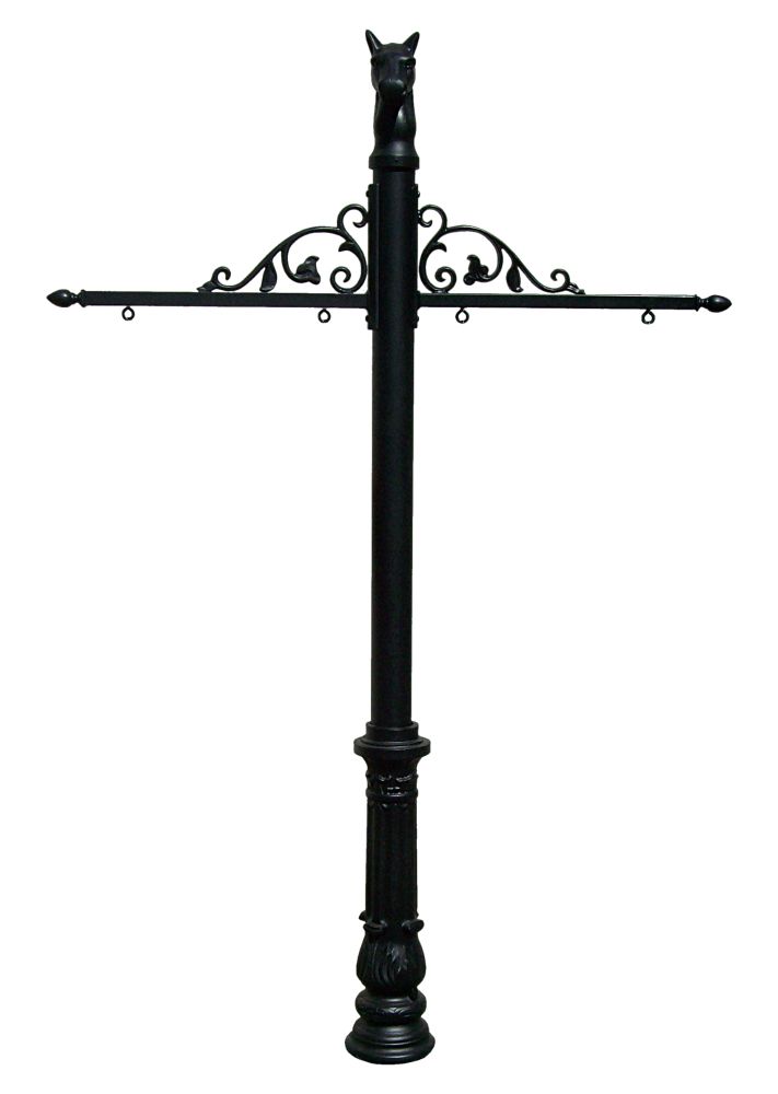 Decorative Post w/Scroll Arms