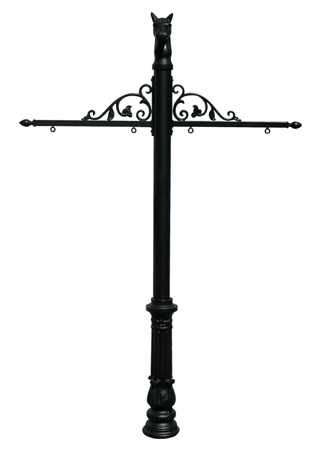 Decorative Post w/Scroll Arms