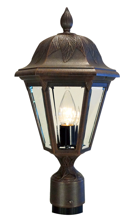 Floral Post Mounted Outdoor Light