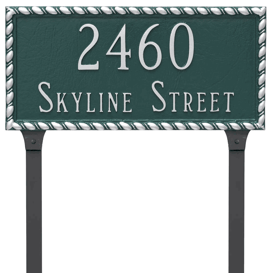 Franklin Rectangle Two Line Address Sign Plaque