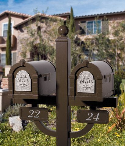 Keystone Series Double Deluxe Mailbox Post Package