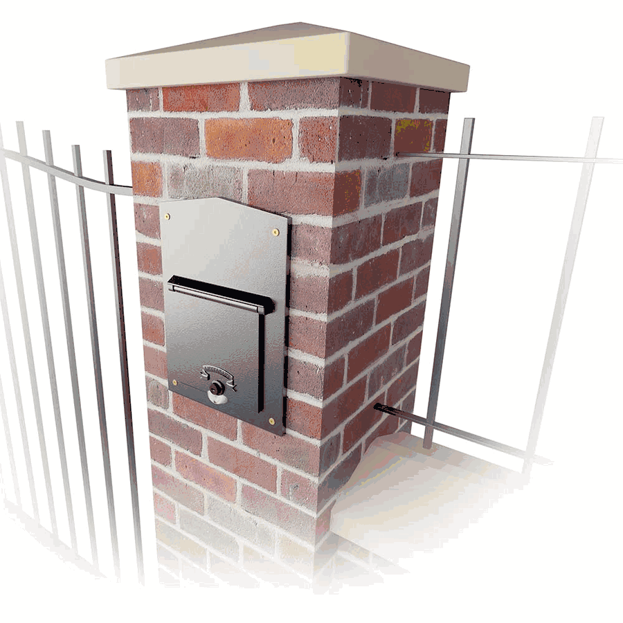 Kingsbury Rear Access Column Mount Mailbox