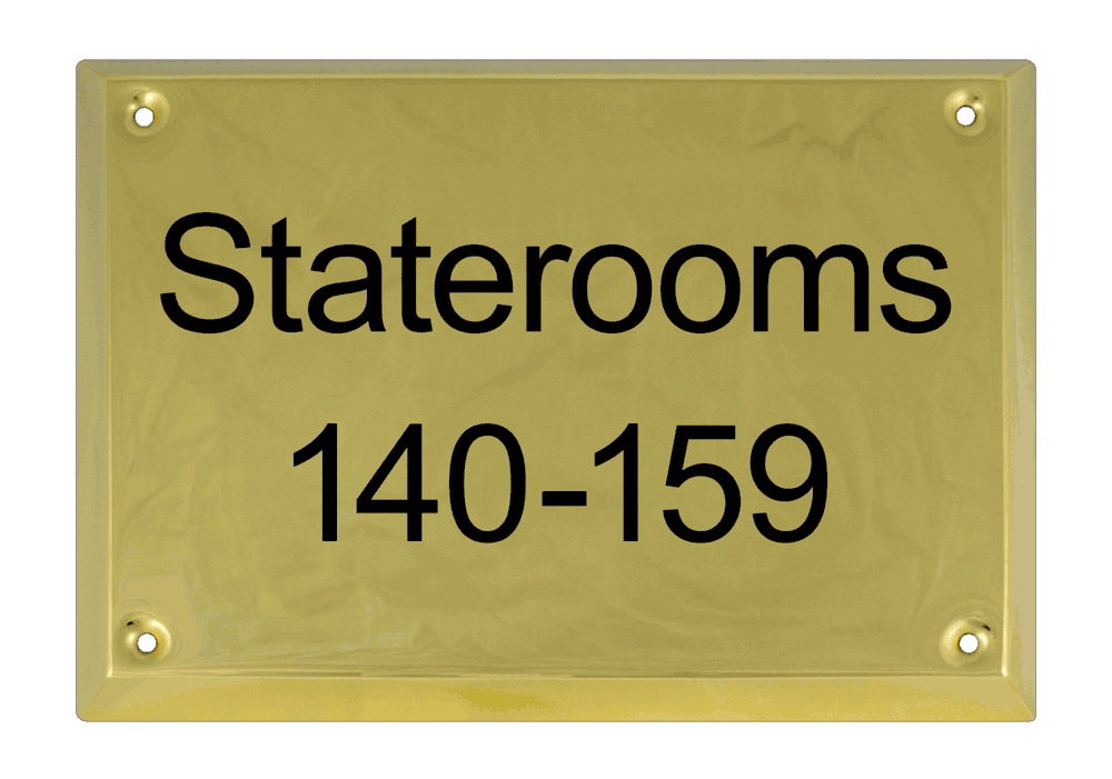 Large Rectangle Brass Plaque