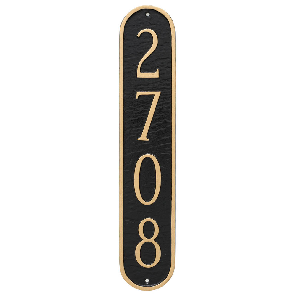 Oblong Column Address Sign Plaque