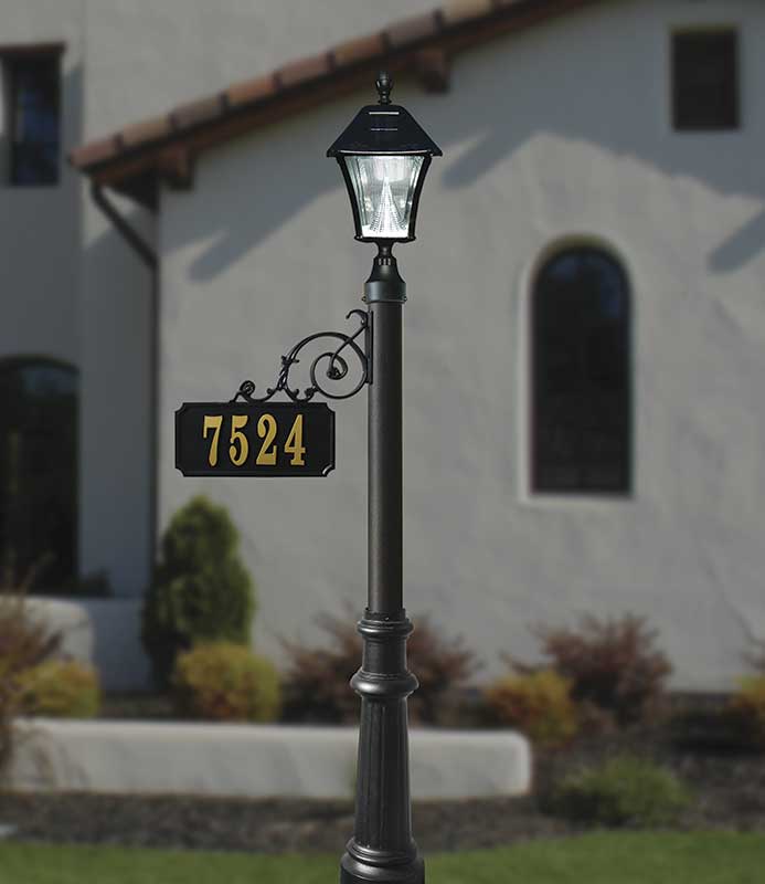 Scroll Mount Address Post with Decorative Base