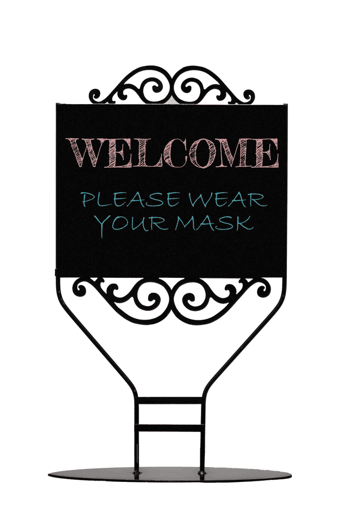 Steel (Banjo Style) Frame Sidewalk Poster Sign w/ Chalk Board