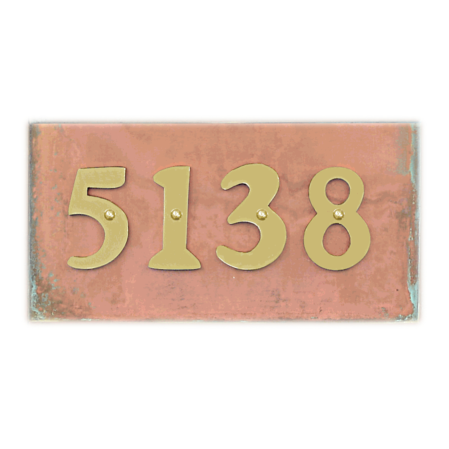 Winchester Plain Brass Mailbox w/Flag