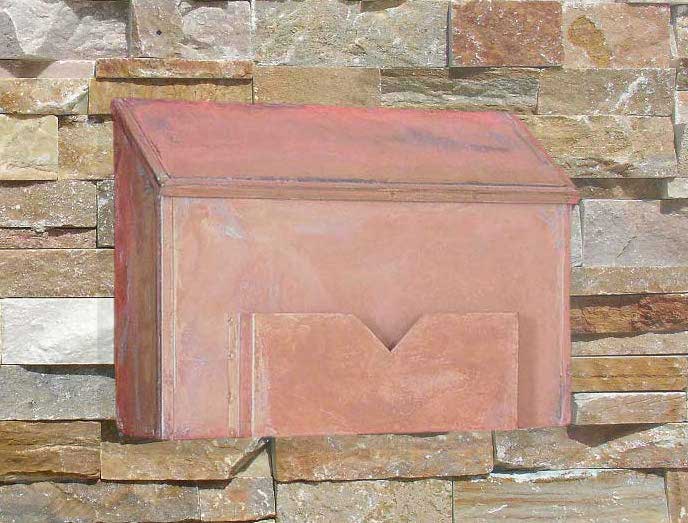 Winchester Wall Mount Brass Mailbox