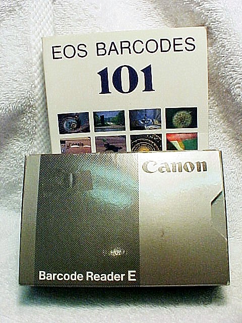 Barcode Reader E for ELAN & Canon Book with sample barcodes