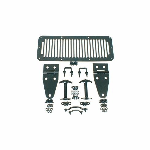 1120101 Hood Kit, Black, 76-95 Jeep CJ and Wrangler by Rugged Ridge ...