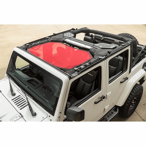 1357924 Eclipse Sun Shade, Front, Red, 2007-18 Jeep Wrangler JK by ...
