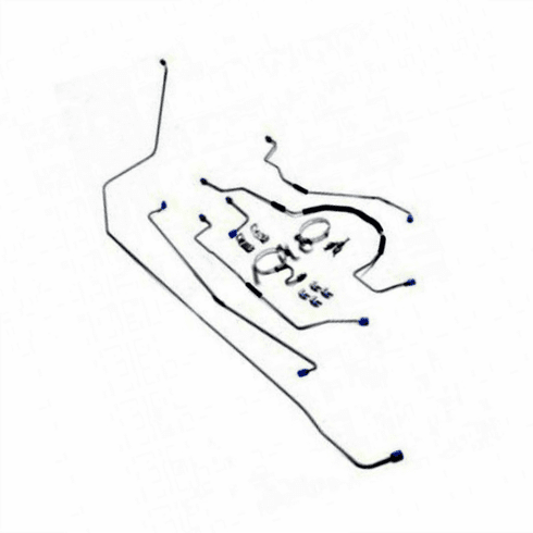 Omix-Ada MS00102 Complete Formed Steel Brake Line Kit, Fits 1950-1952 ...