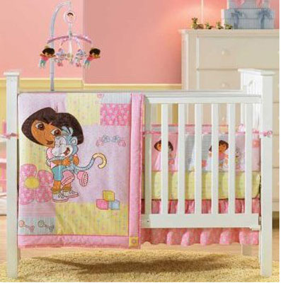 Dora the Explorer Baby Crib Bedding 4 Piece Set