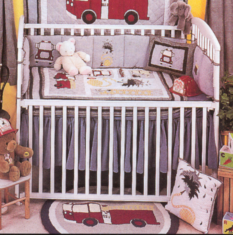 Out of Stock Fire Truck 6 Piece Crib Bedding Set