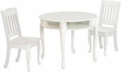 Windsor Children's Round Table and Chairs Set in White by Teamson Kids
