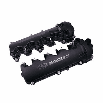Black Ford Racing 3- Valve Cam Covers. Laser Etched, (05-10)