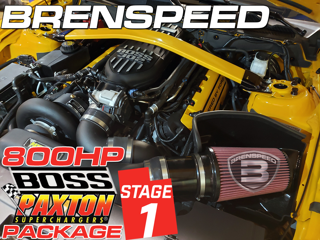 Boss Mustang Paxton Supercharger 800HP Stage 1 2012-2013 Brenspeed Package