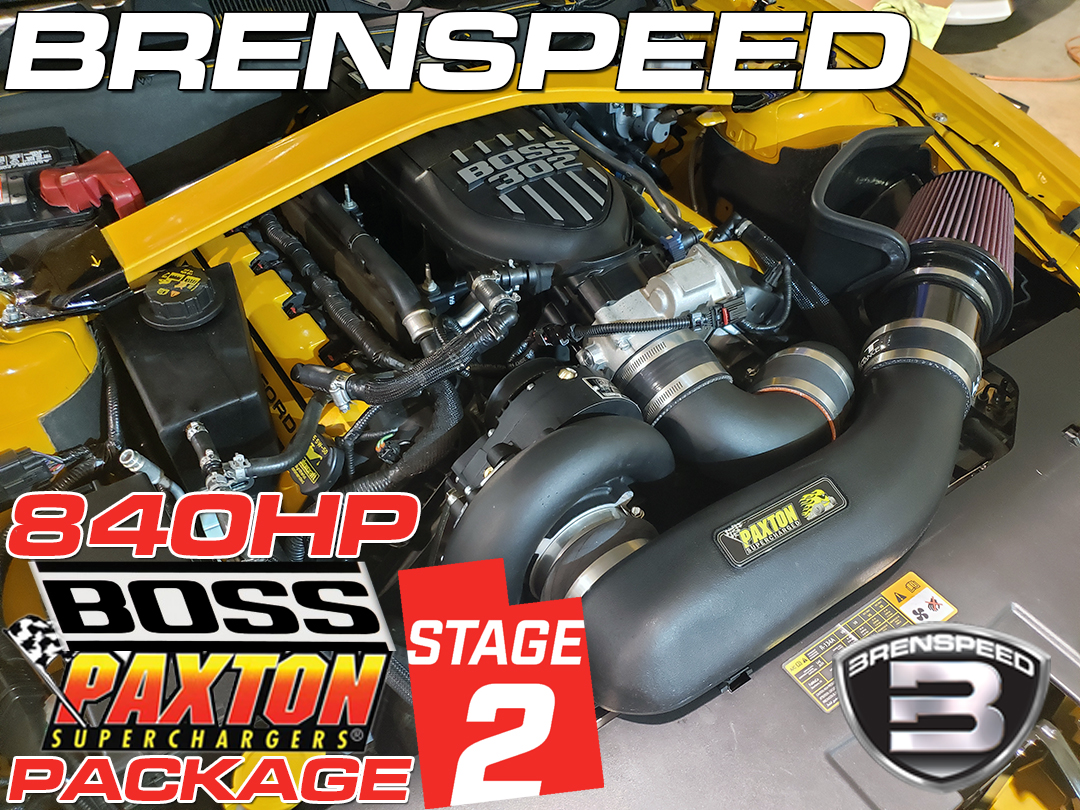 Boss Mustang Paxton Supercharger 840HP Stage 2 2012-2013 Brenspeed Package