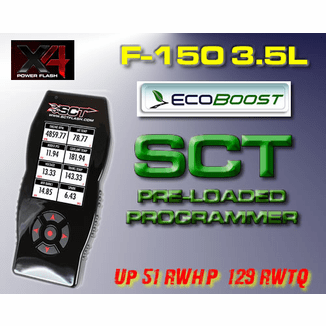 SCT X4 Ford Ecoboost Pre-loaded Programmer F-150 3.5L Twin Turbo