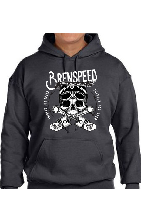 Thirsty Skull Brenspeed Hoodie- Gray