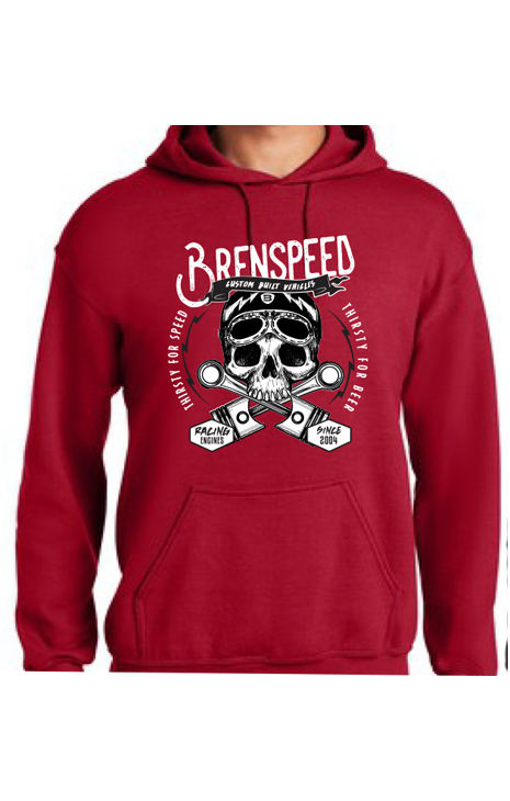 Thirsty Skull Brenspeed Hoodie- Red