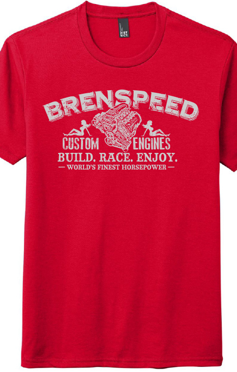 Vintage Custom Engine T-Shirt- Red
