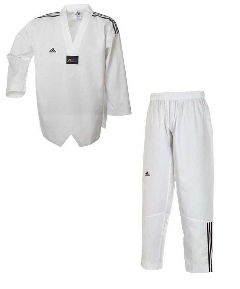 ADIDAS ADI CLUB TKD UNIFORM WITH 3 STRIPES on sale starting at only $64.95